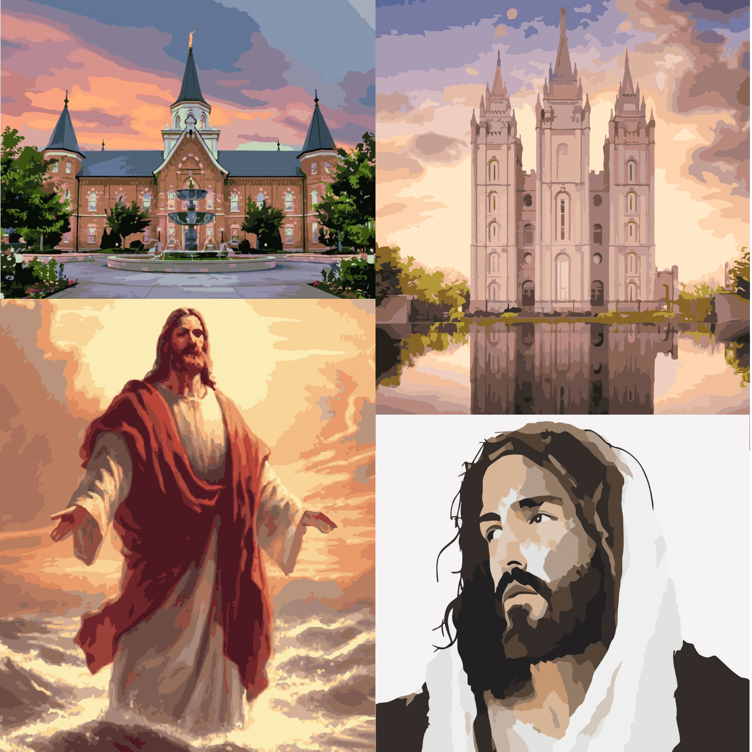 LDS Temple Paint By Numbers - Psaints