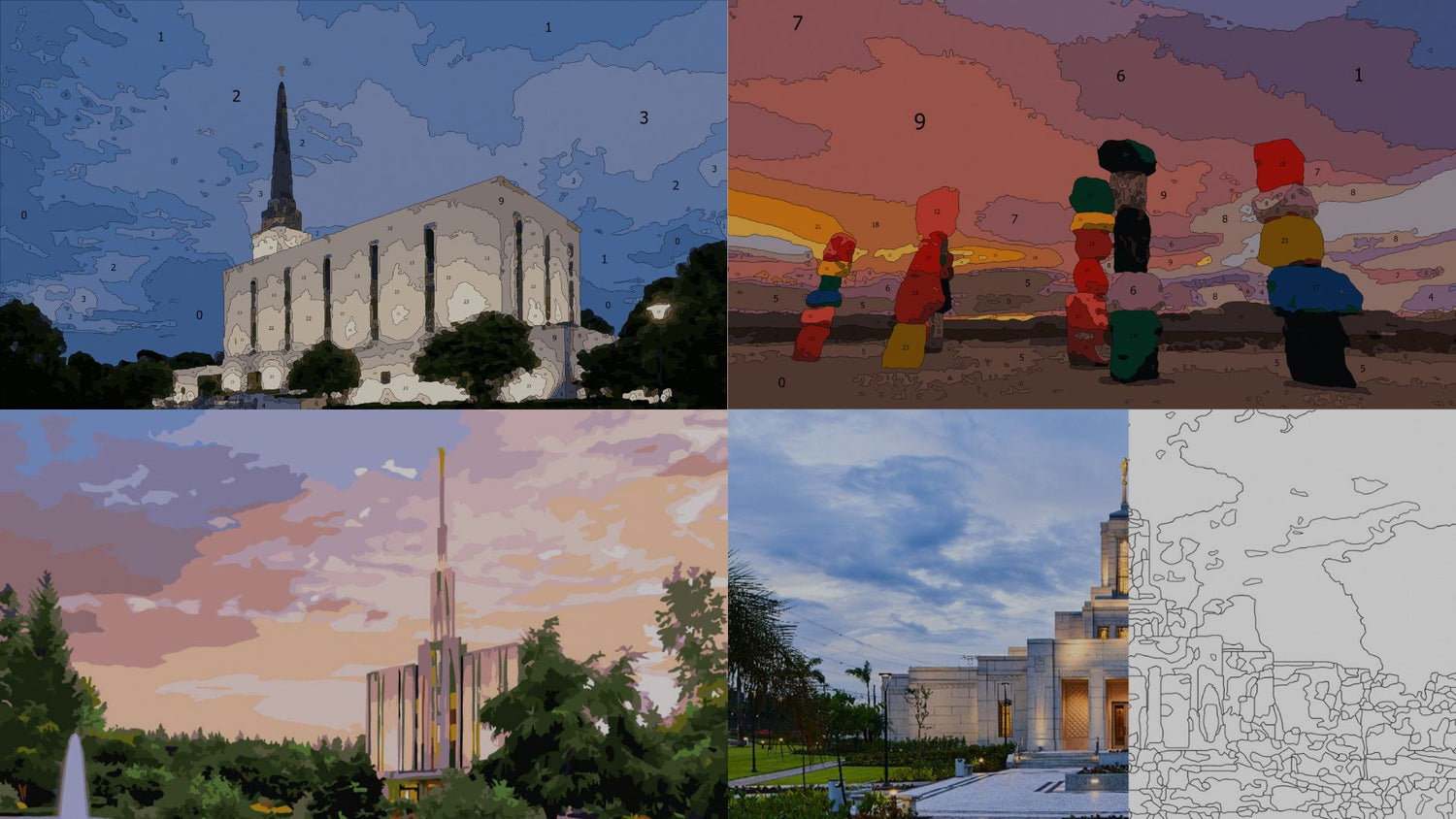 LDS Temple Paint By Numbers - Psaints